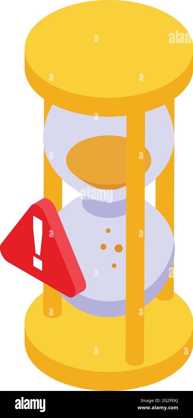 Hourglass rush job icon. Isometric of Hourglass rush job vector icon ...