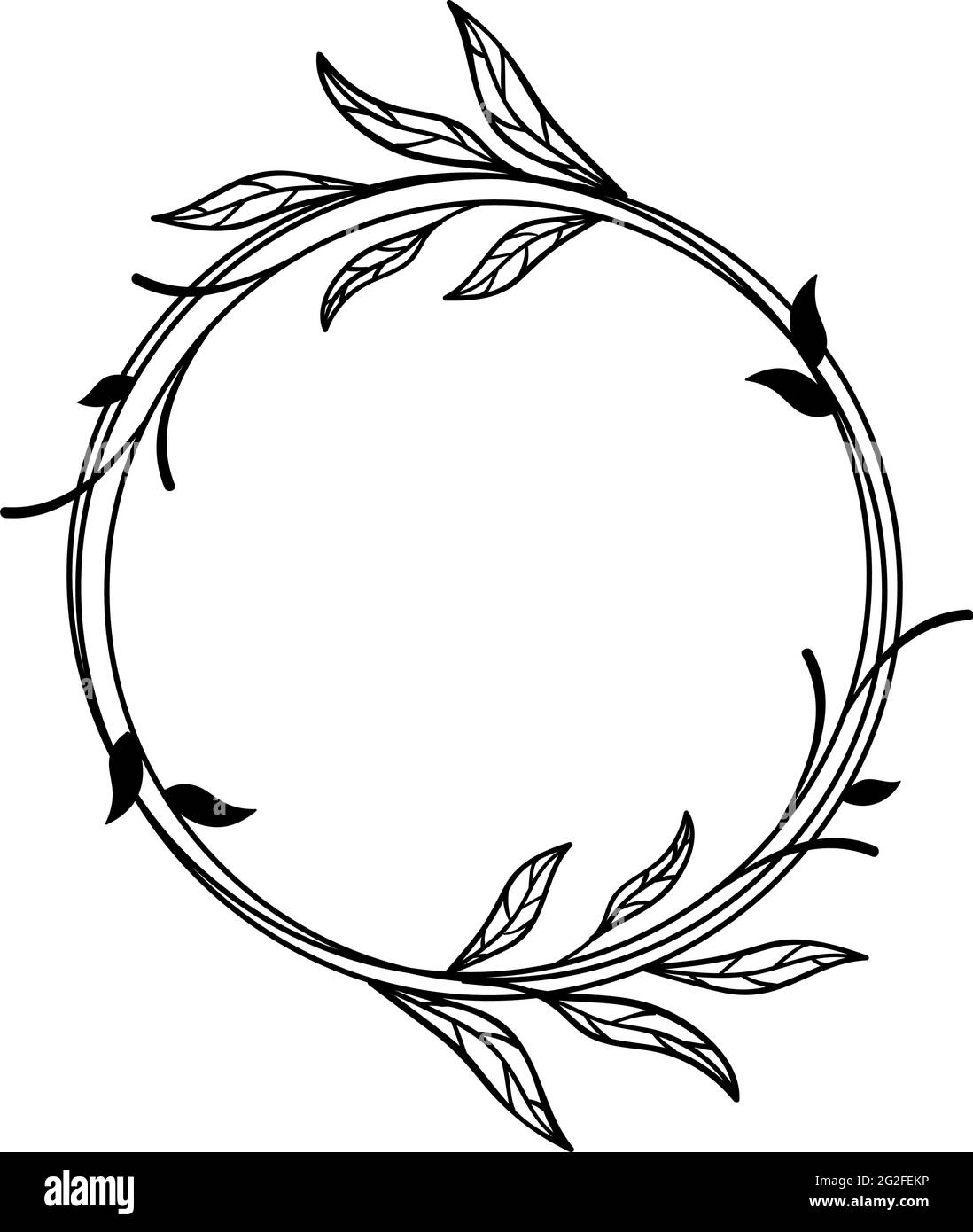 Leaf Circle Stock Vector Images - Alamy