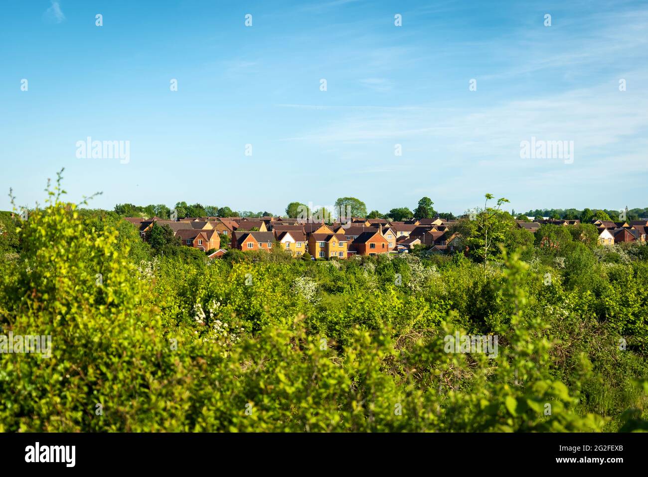 British town landscape view in england uk Stock Photo - Alamy