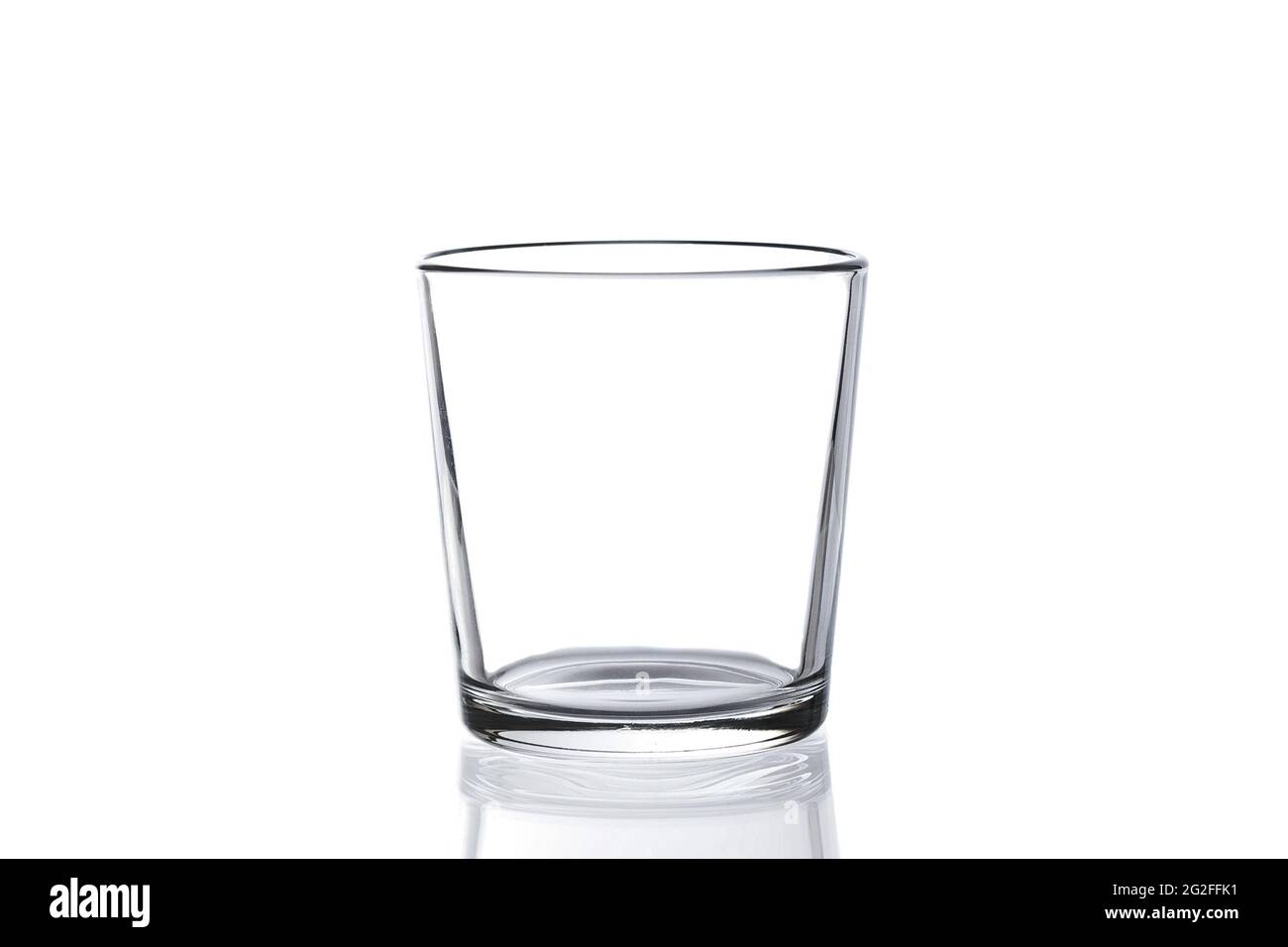 empty drinking glass isolated on white background Stock Photo - Alamy