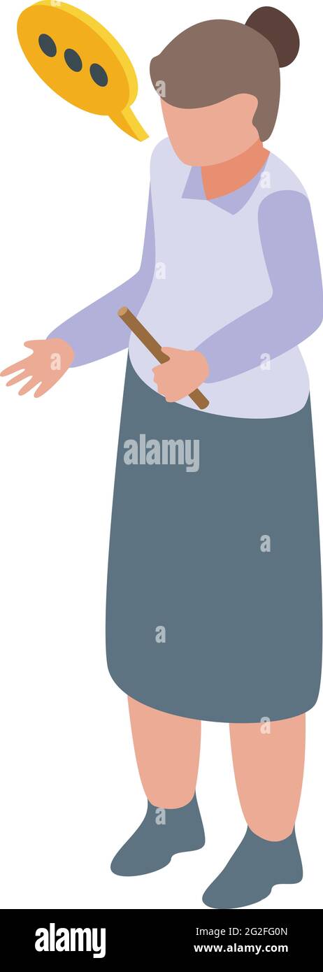 Education workflow teacher icon. Isometric of Education workflow ...