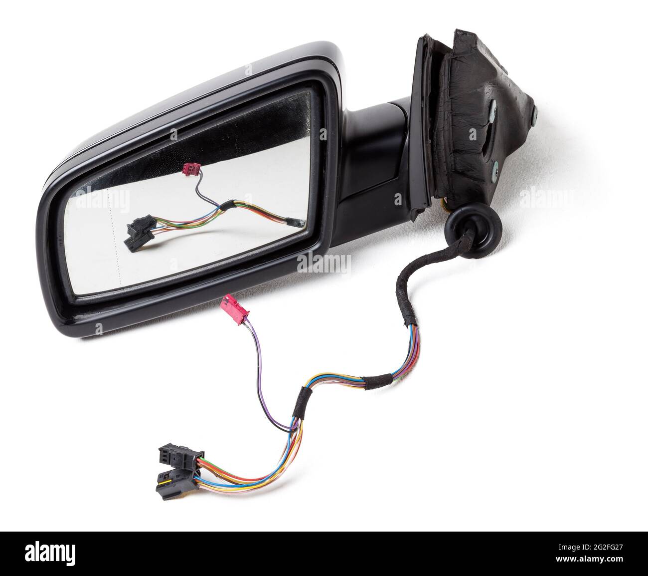 Blank empty screen Rearview car Mirror on white isolated background ...