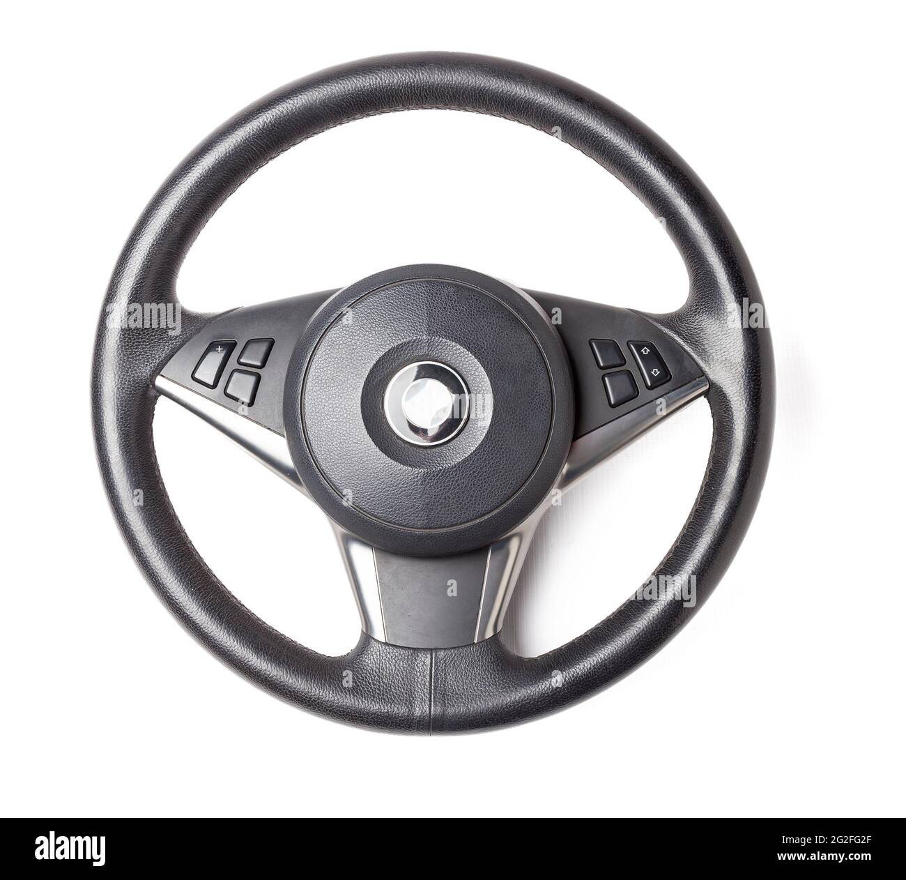 Multifunction Leather Steering Wheel - Isolated "Modern multifunction ...