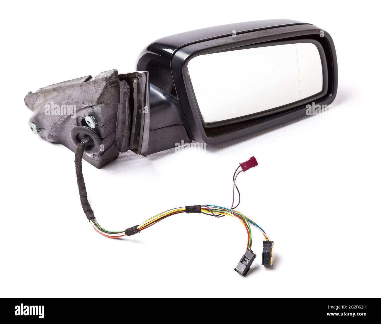 Blank empty screen Rearview car Mirror on white isolated background ...