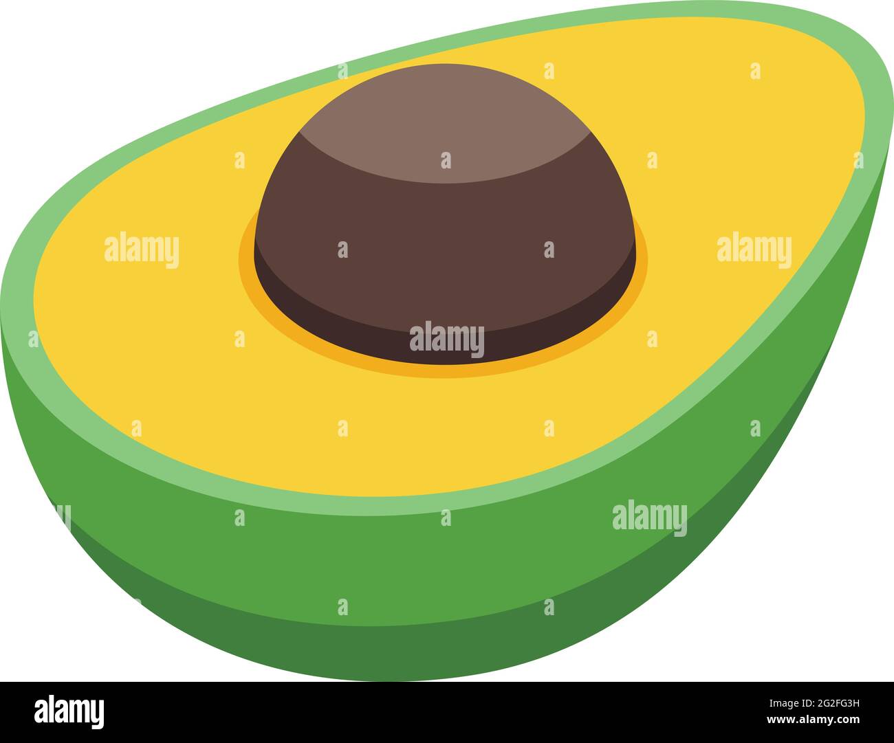 Half avocado icon. Isometric of Half avocado vector icon for web design ...