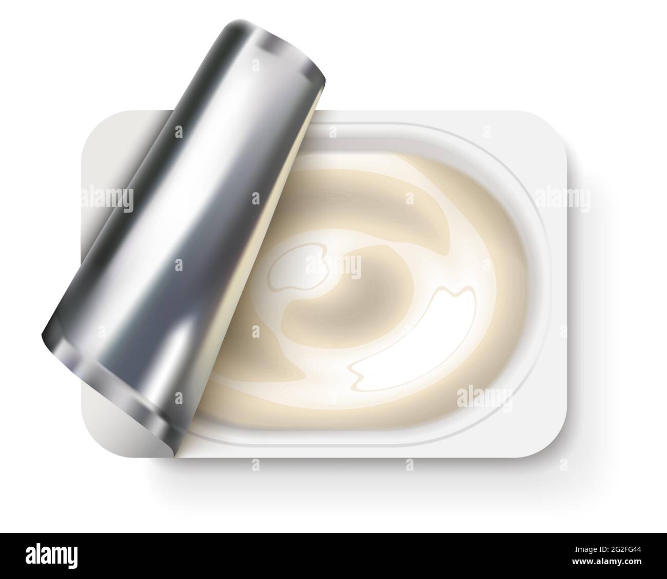 Yogurt packaging box. Complete packages of fermented milk products. Top ...