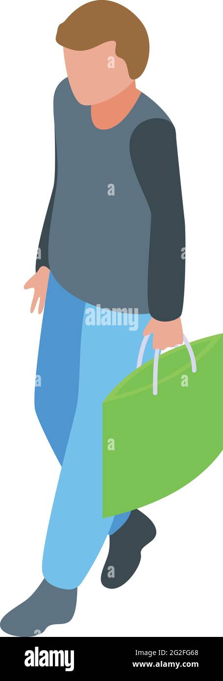 Boy consumer rights icon. Isometric of Boy consumer rights vector icon ...