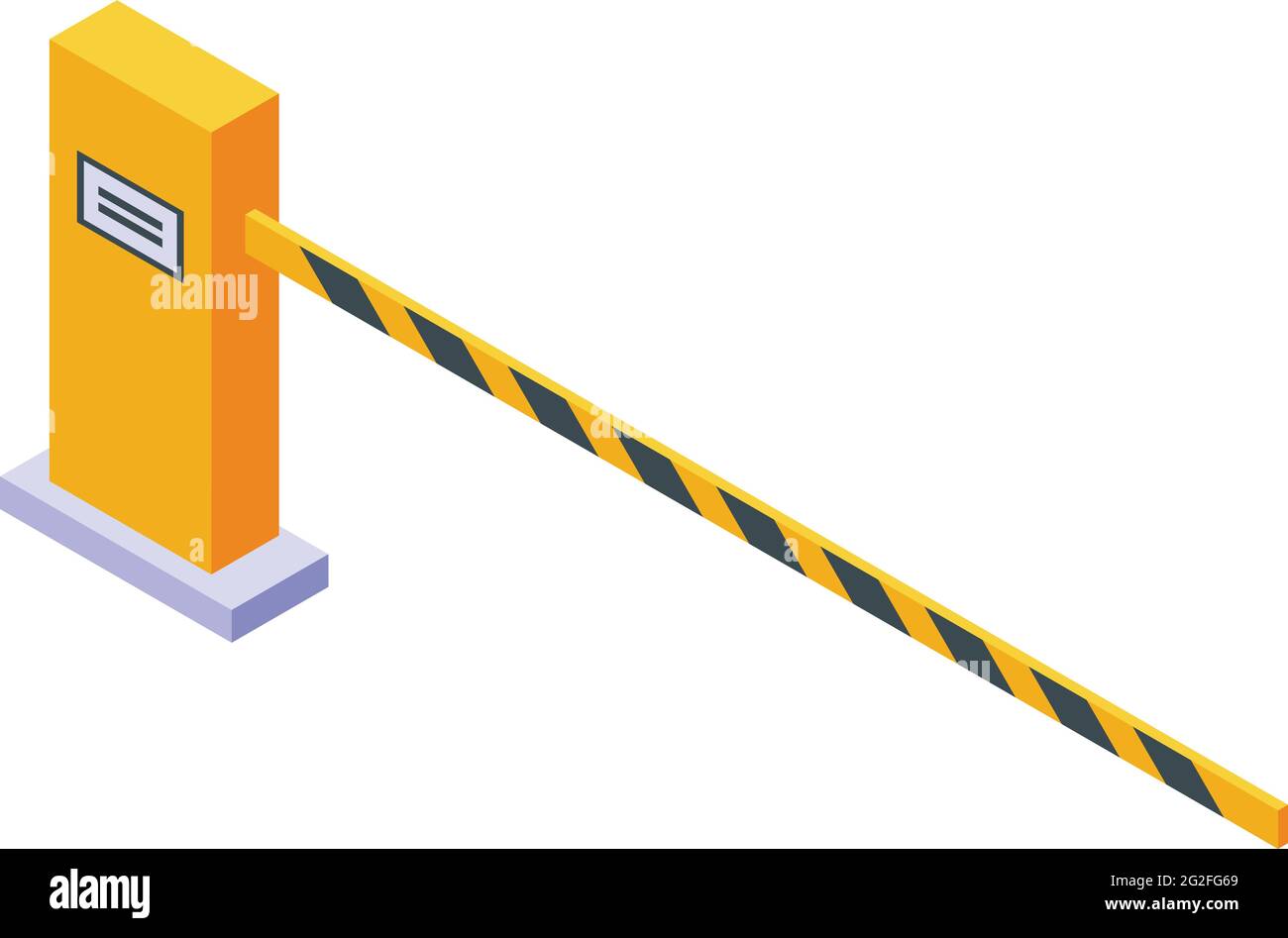 Automatic barrier icon. Isometric of Automatic barrier vector icon for ...