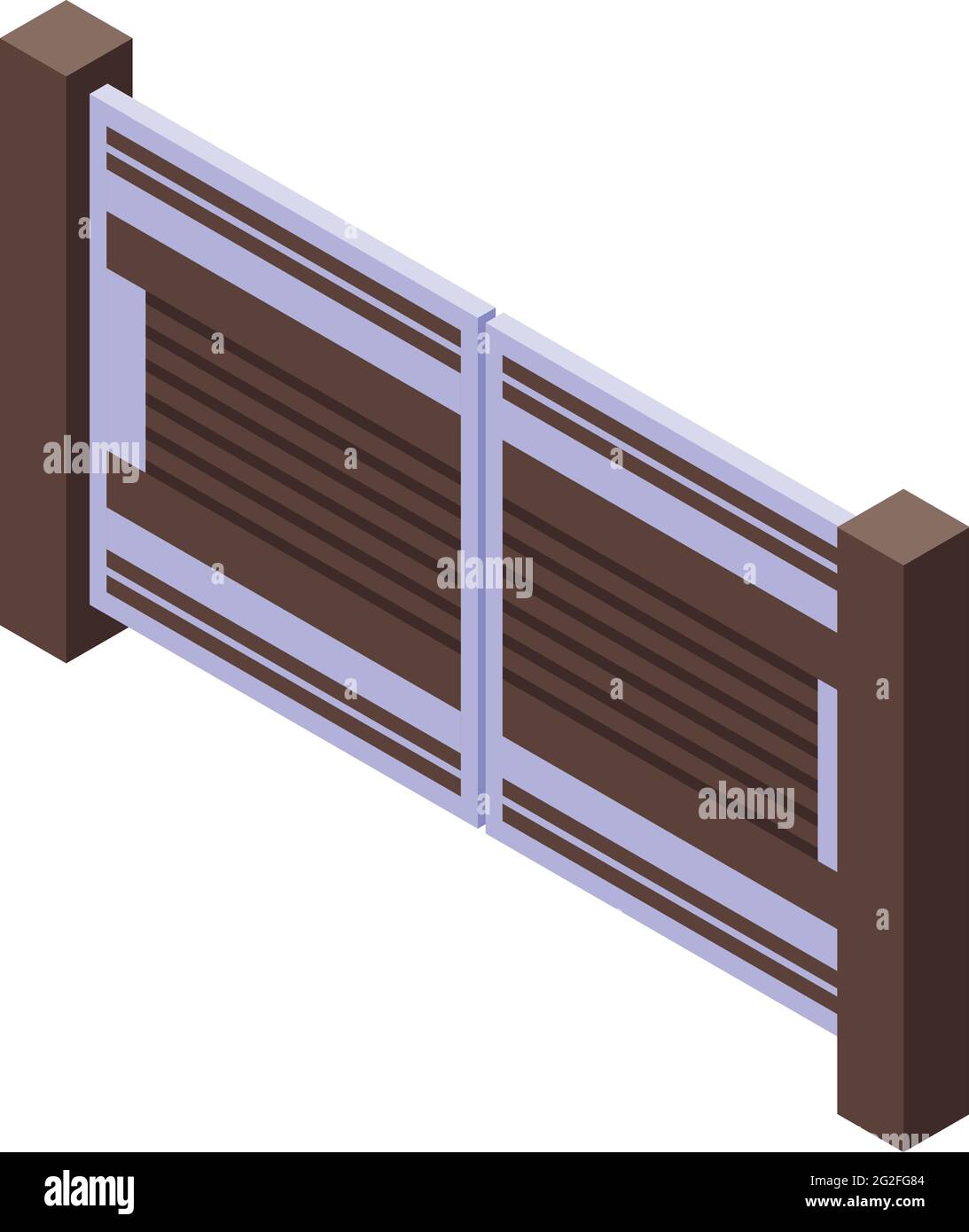 Automatic gate entry icon. Isometric of Automatic gate entry vector ...