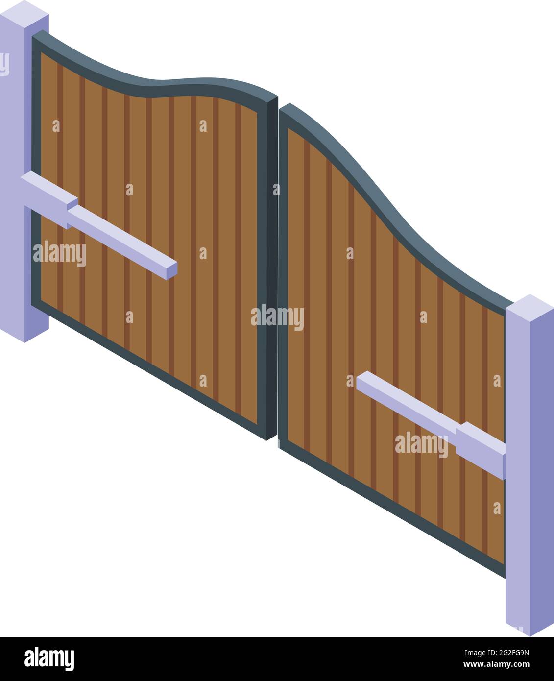 Automatic gate electric icon. Isometric of Automatic gate electric ...