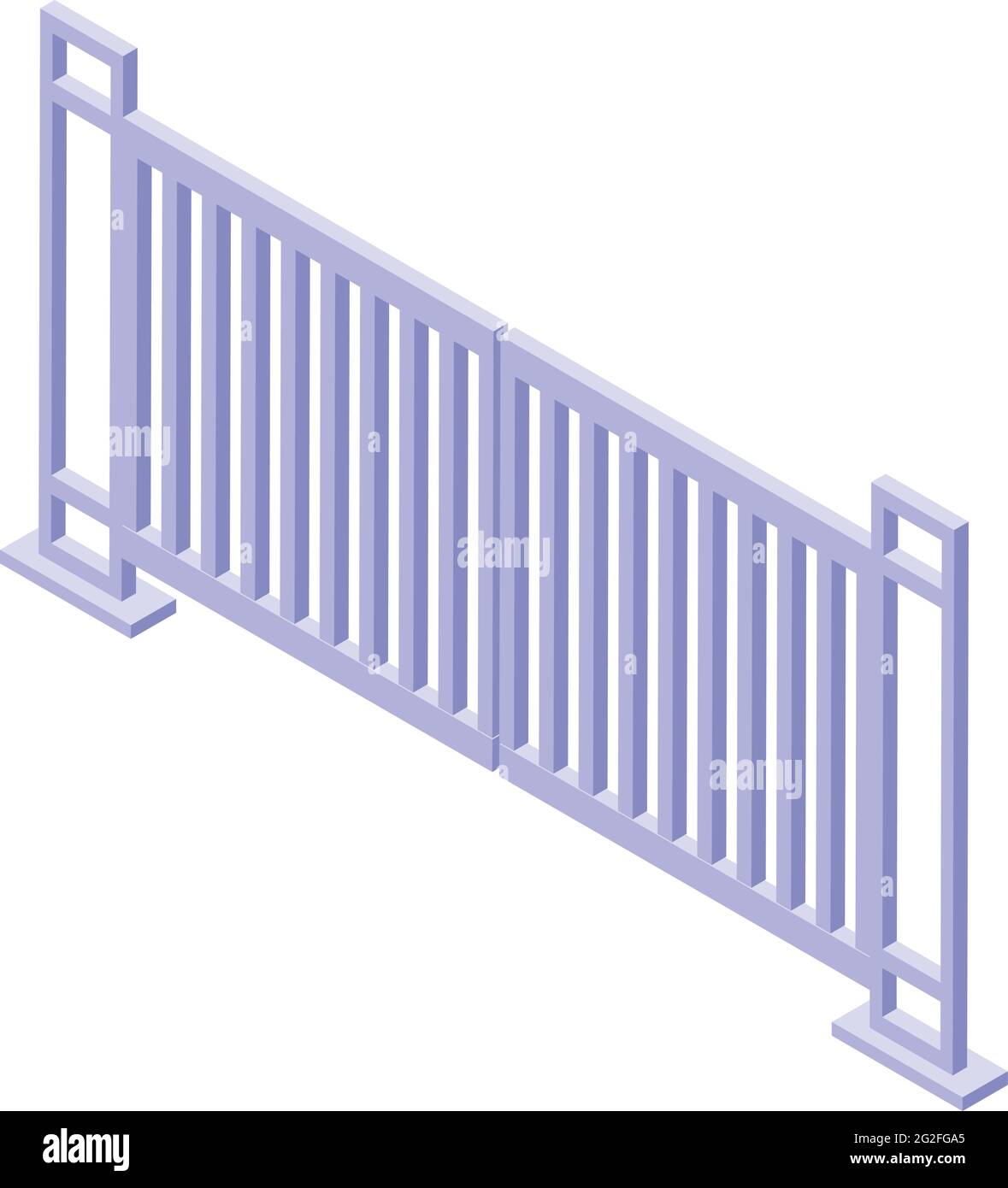 Automatic gate factory icon. Isometric of Automatic gate factory vector ...