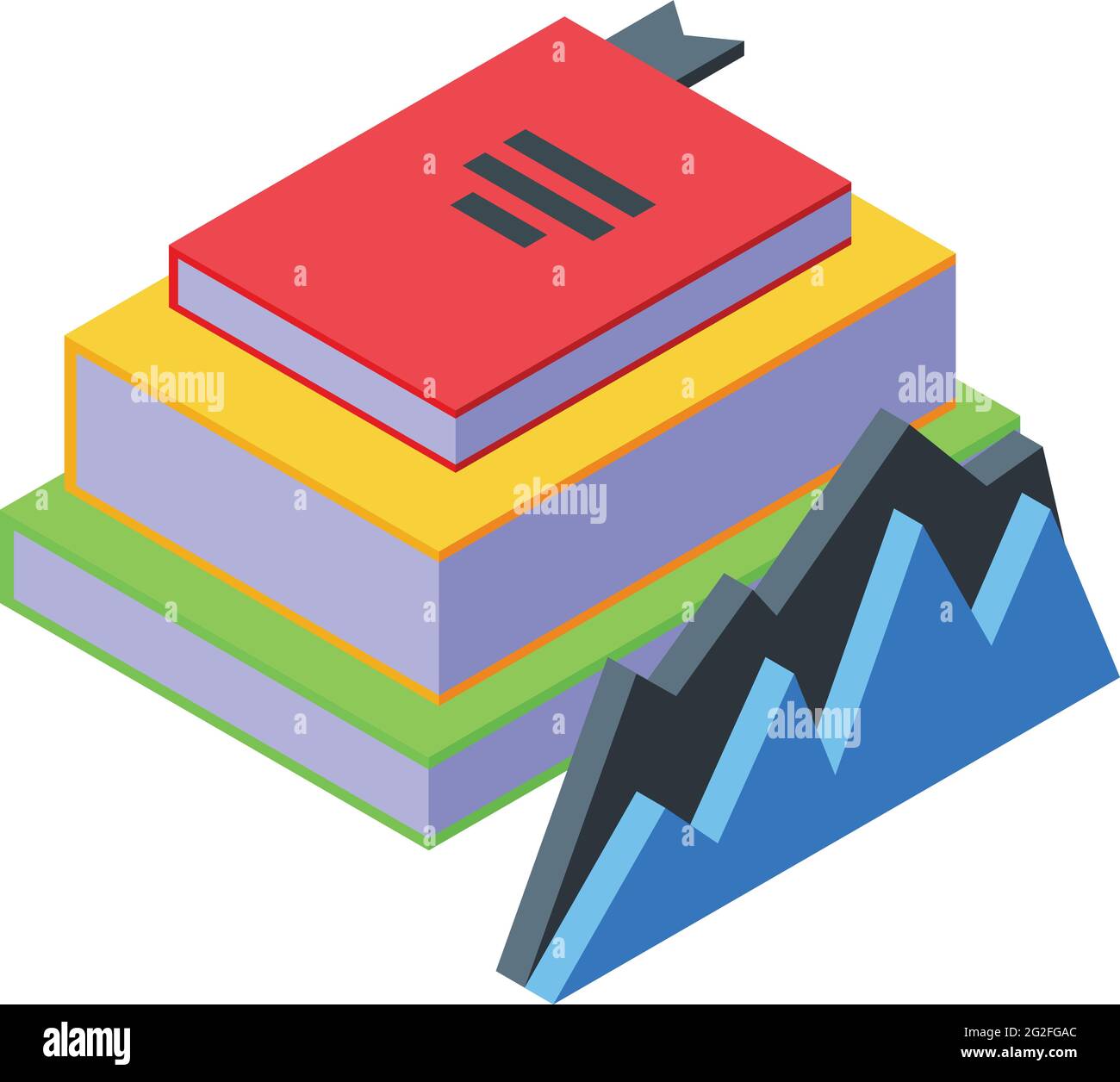 Education workflow books icon. Isometric of Education workflow books ...