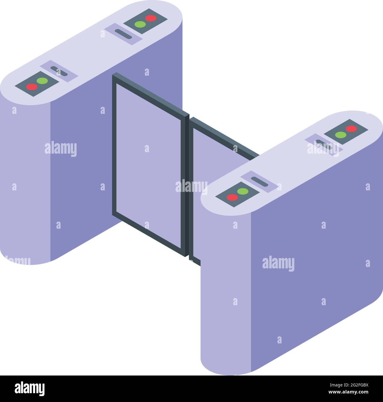 Automatic gate icon. Isometric of Automatic gate vector icon for web ...