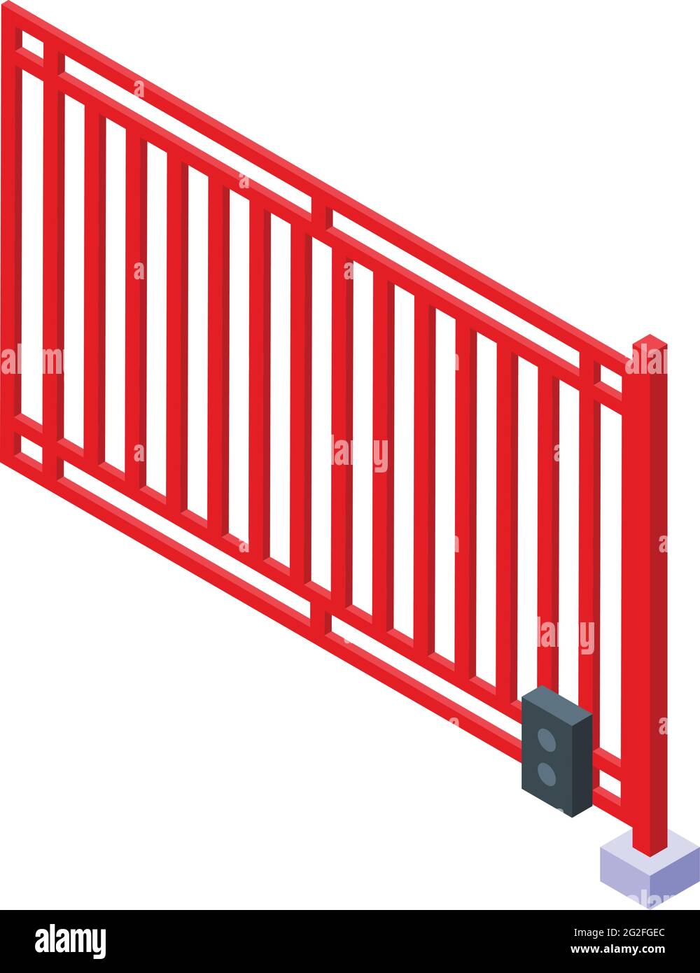 Automatic gate steel icon. Isometric of Automatic gate steel vector ...