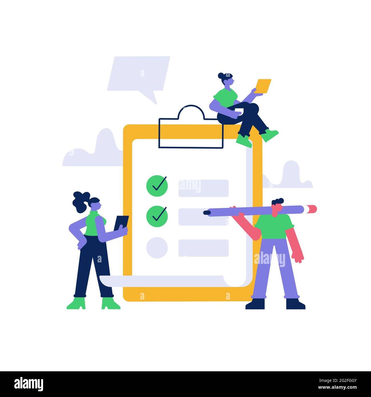 Online questionnaire people fill Stock Vector Images - Alamy