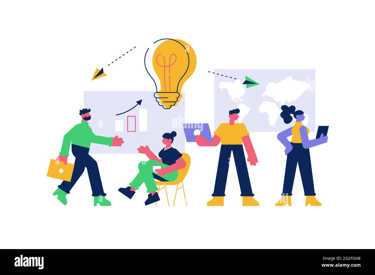 Business meeting, training and improving professional skill Stock Vector Image & Art - Alamy