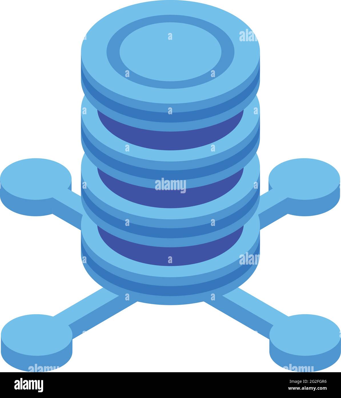 Block chain server stack icon. Isometric of Block chain server stack ...