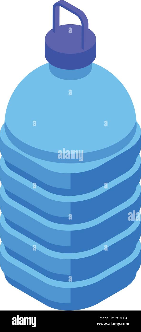 Plastic water bottle icon. Isometric of Plastic water bottle vector ...