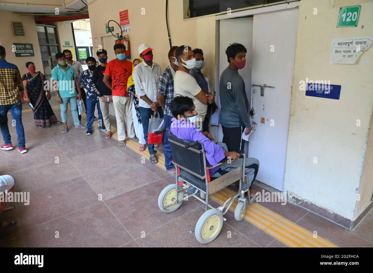 After opening OPD in Sector 10 government hospital patient waiting for ...