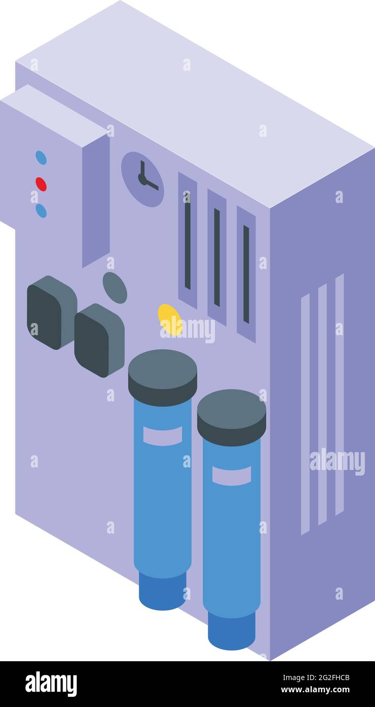 Water purification equipment icon. Isometric of Water purification ...