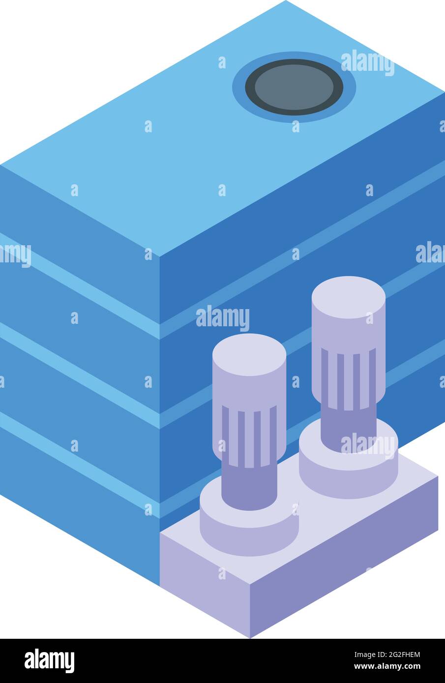 Water purification system icon. Isometric of Water purification system ...