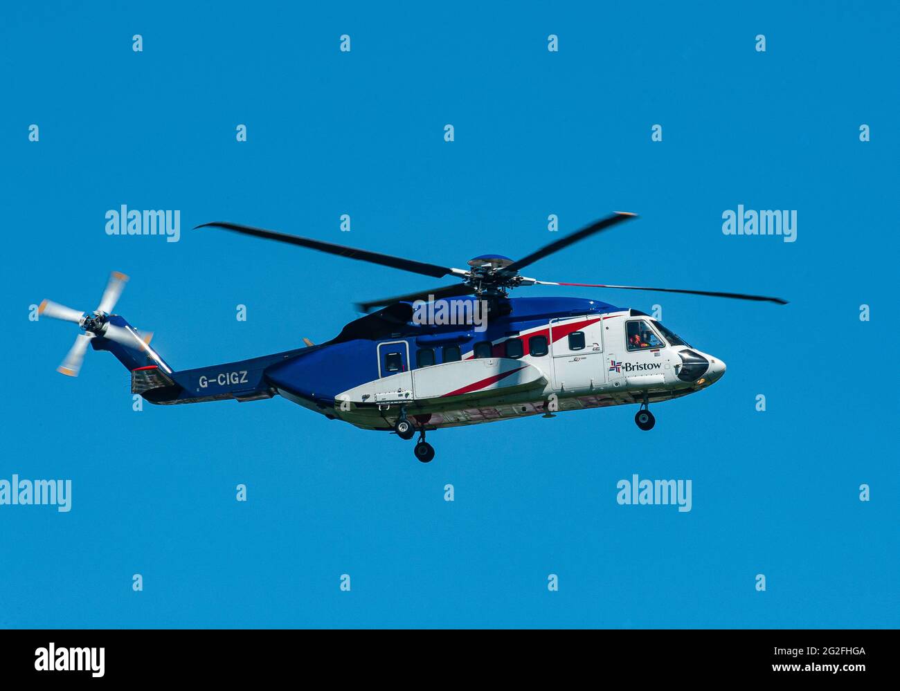 Some of of Bristows fleet of 300 Sikorsky Twin engined S92A helicopter ...