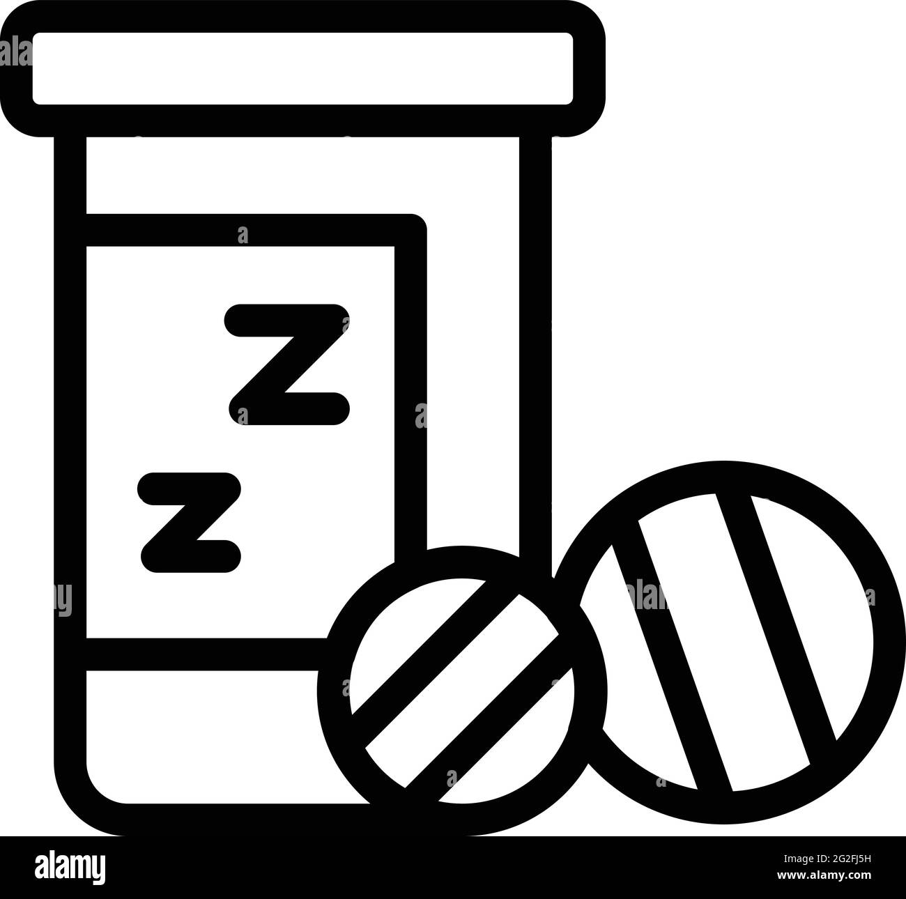 Capsule Sleep Jet Lag Icon Outline Capsule Sleep Jet Lag Vector Icon For Web Design Isolated On