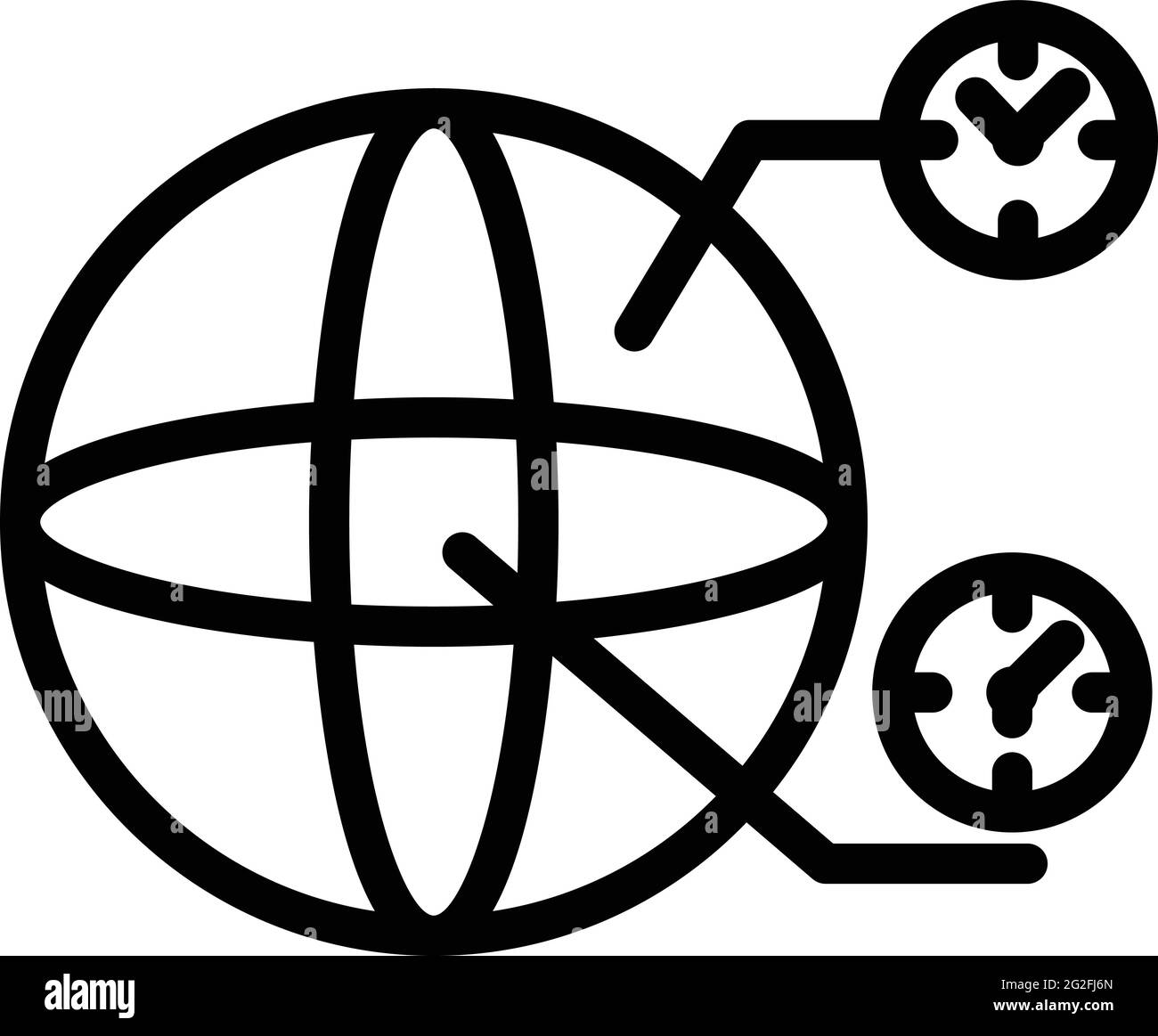 Air jet lag icon. Outline Air jet lag vector icon for web design ...