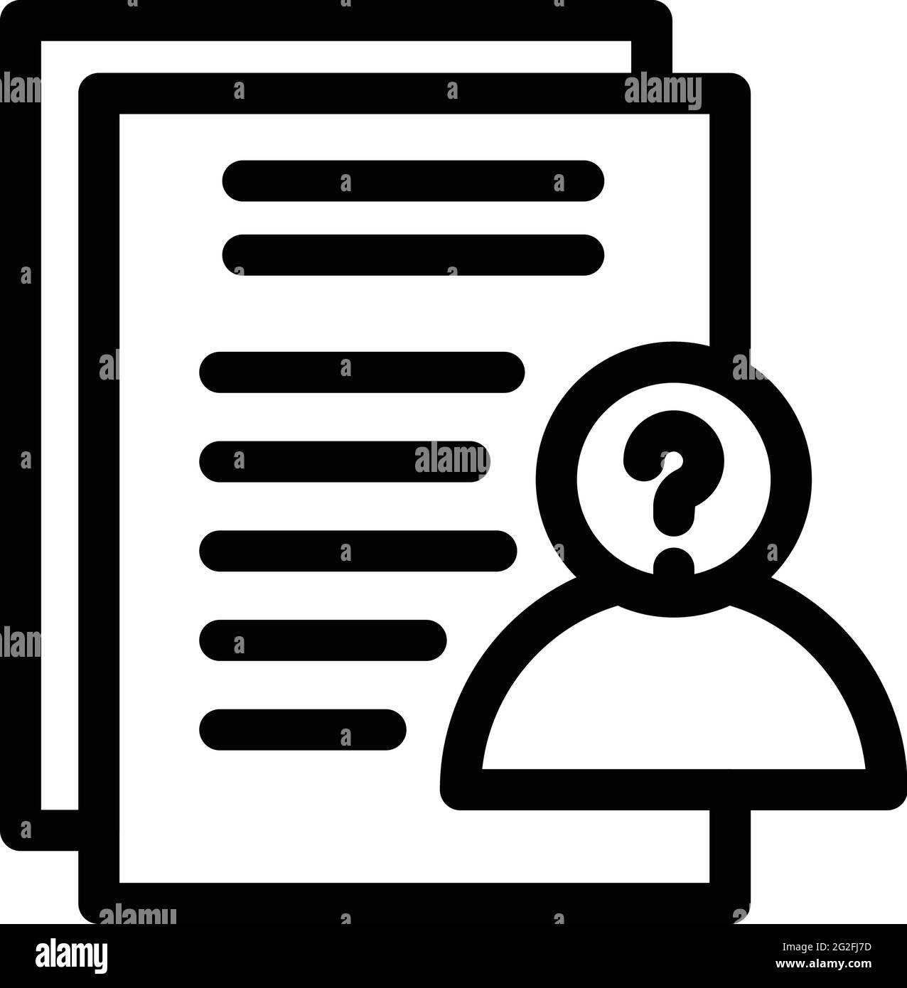 Anonymous Doc Icon Outline Anonymous Doc Vector Icon For Web Design Isolated On White