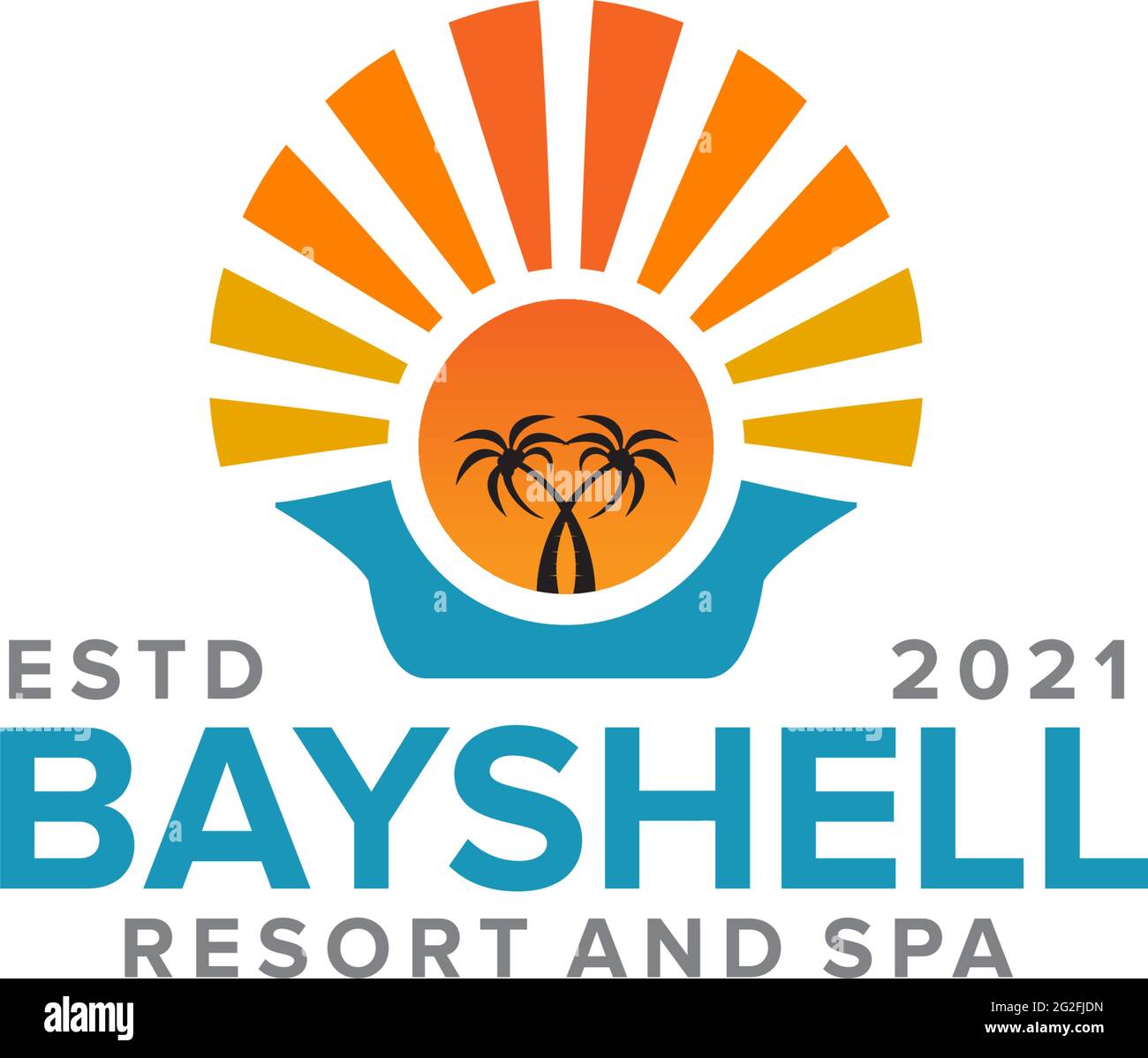 Shell resort logo design vector template Stock Vector Image & Art - Alamy