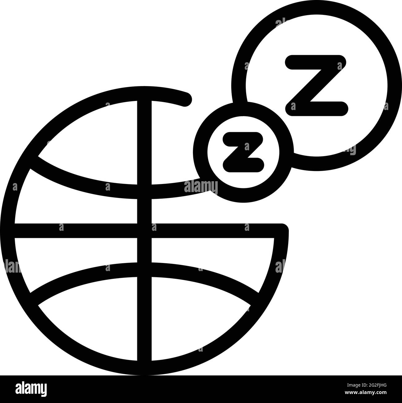 Planet jet lag icon. Outline Planet jet lag vector icon for web design ...