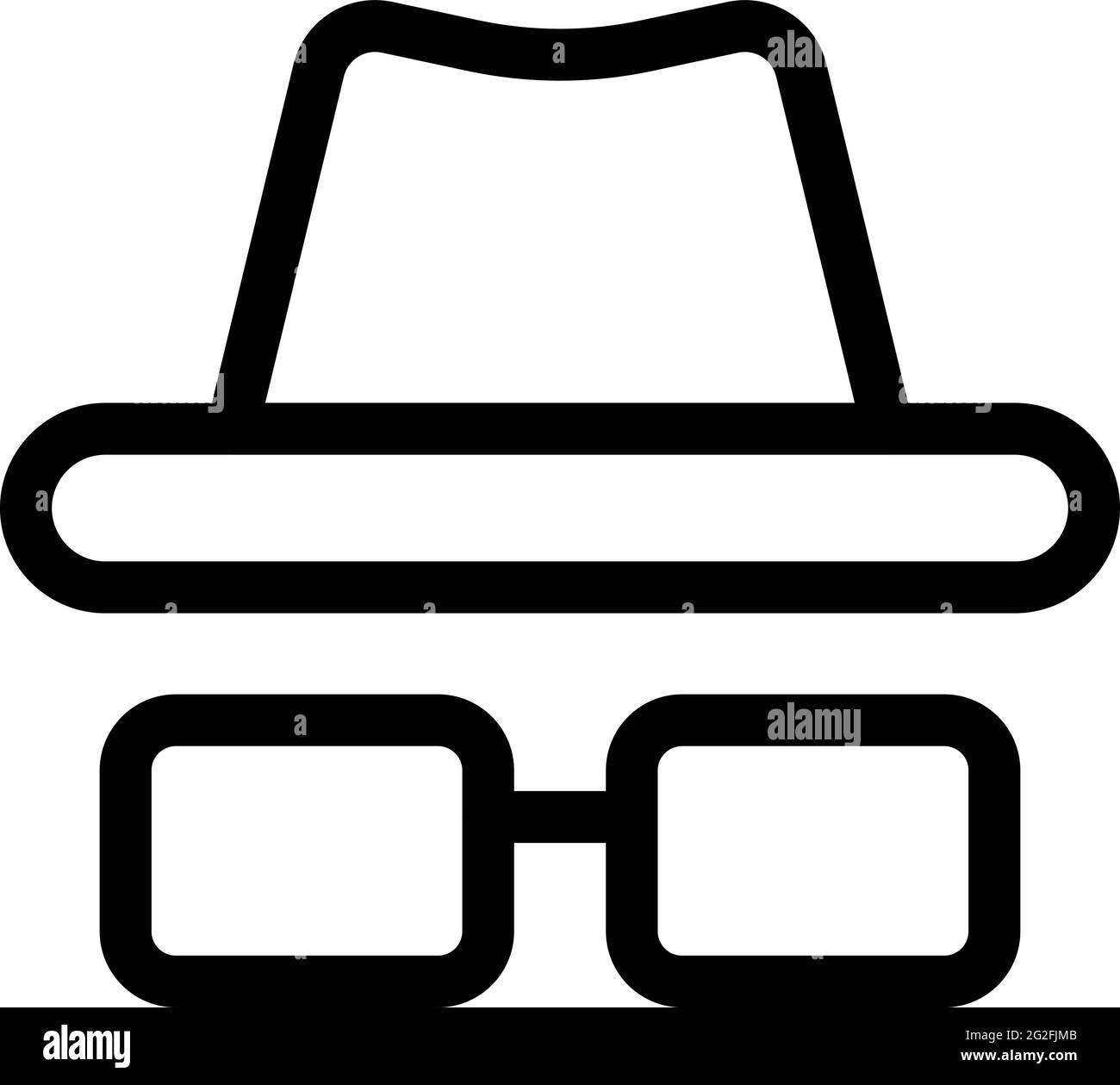 Anonymous Hidden Icon Outline Anonymous Hidden Vector Icon For Web Design Isolated On White