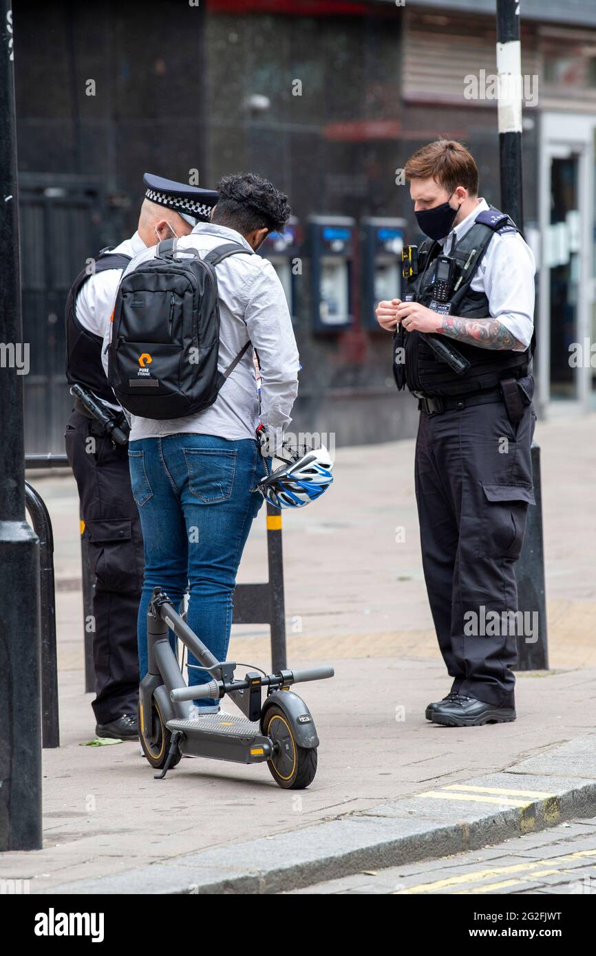 Police officers on scooters hi-res stock photography and images - Alamy
