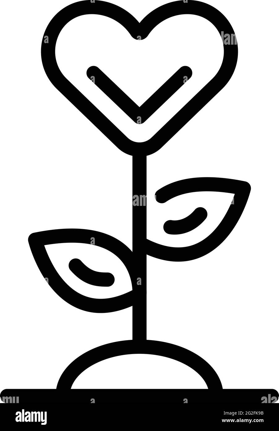 Plant trust relationship icon. Outline Plant trust relationship vector ...