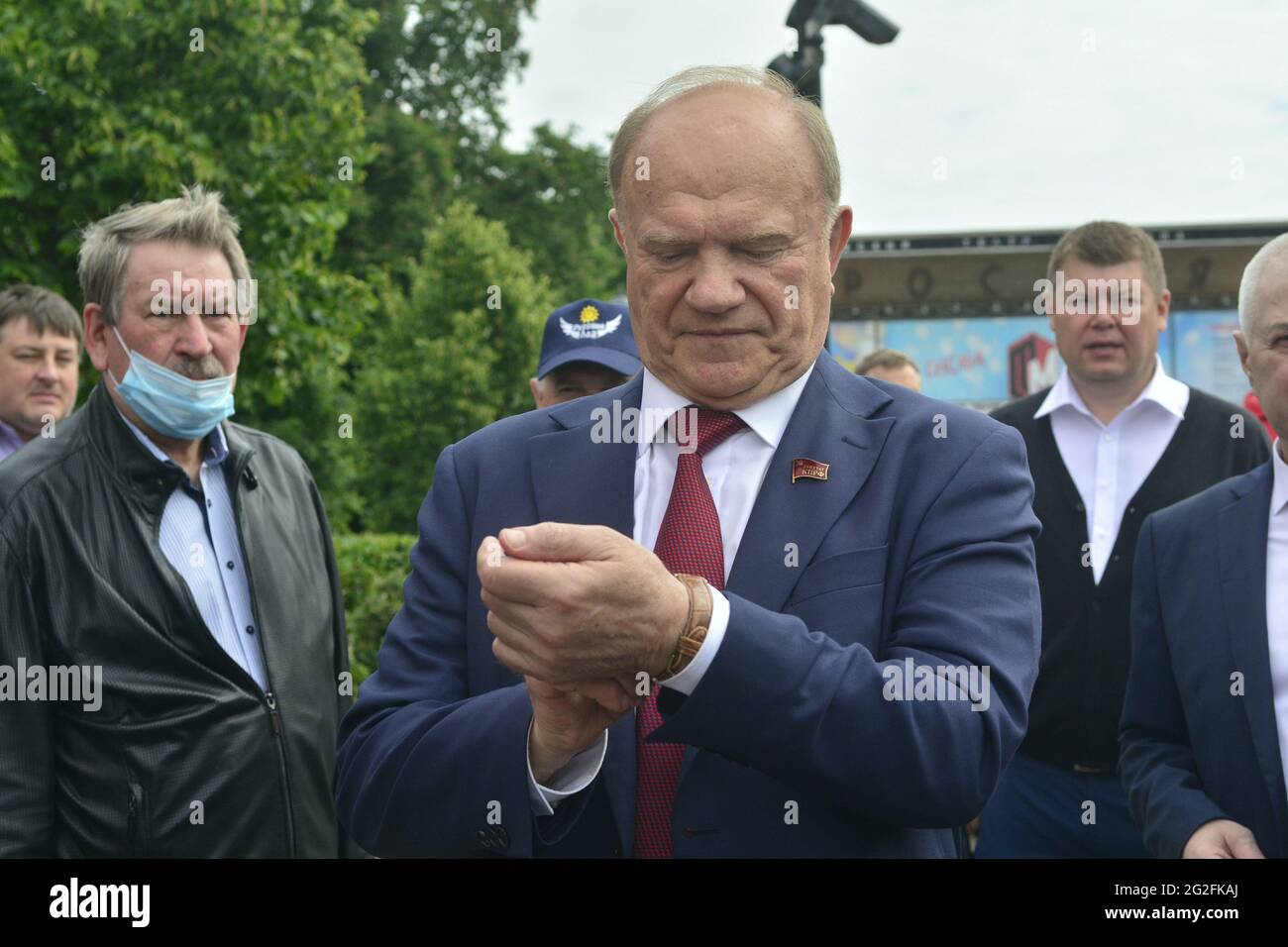 Flower-laying ceremony at the monument to Alexander Sergeevich Pushkin ...