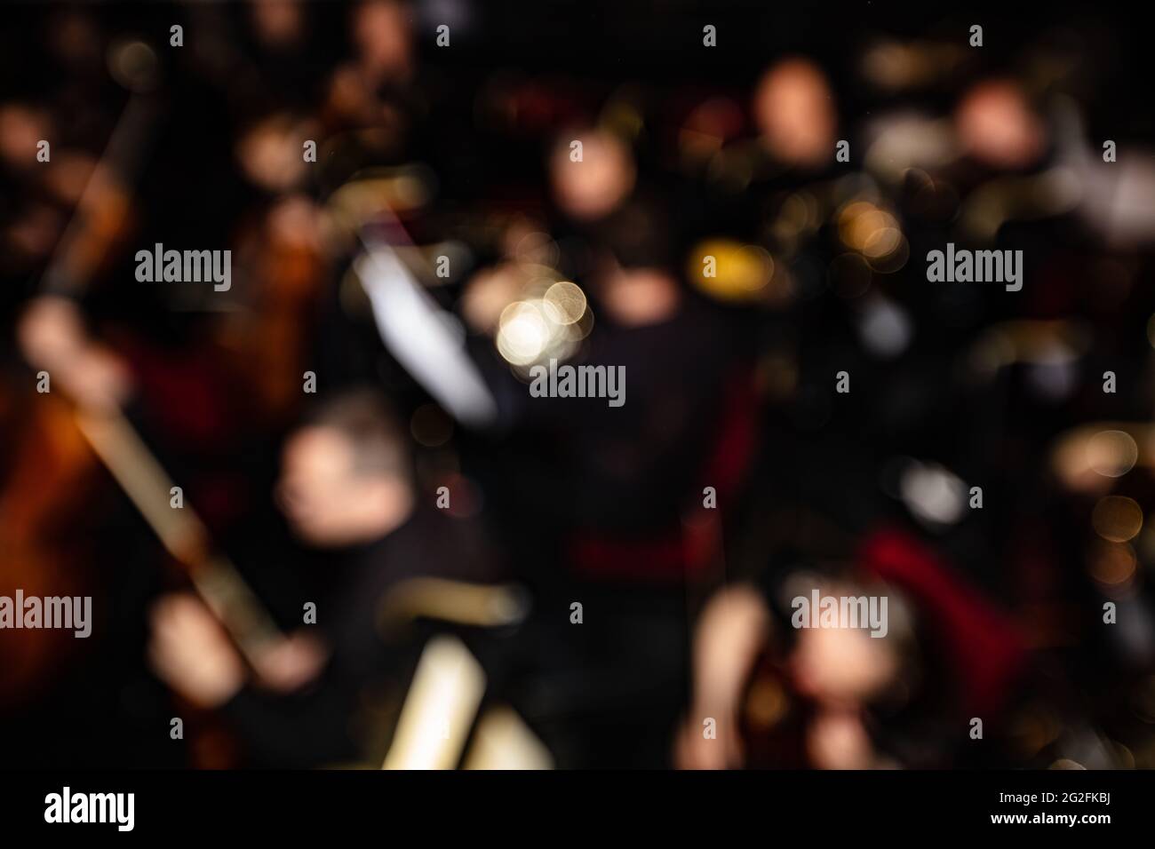 Defocused picture of orchestra in theatre for background Stock Photo ...
