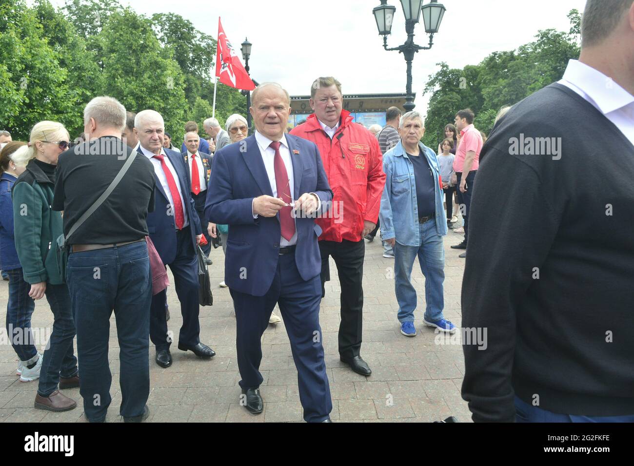 Flower-laying ceremony at the monument to Alexander Sergeevich Pushkin ...
