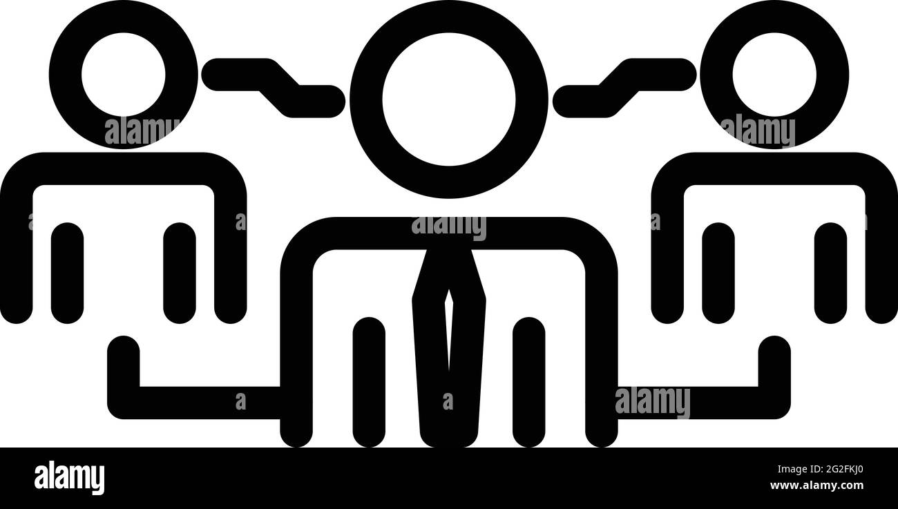 Colleague business group icon. Outline Colleague business group vector ...