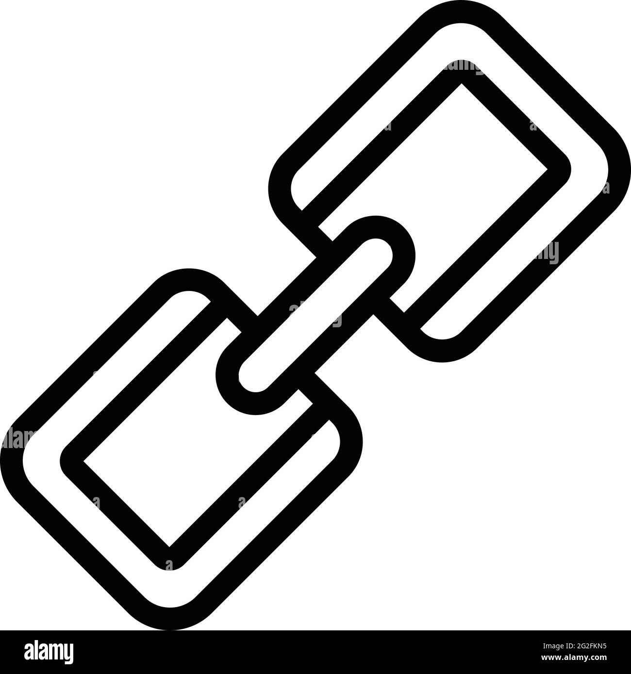 Chain relationship icon. Outline Chain relationship vector icon for web ...
