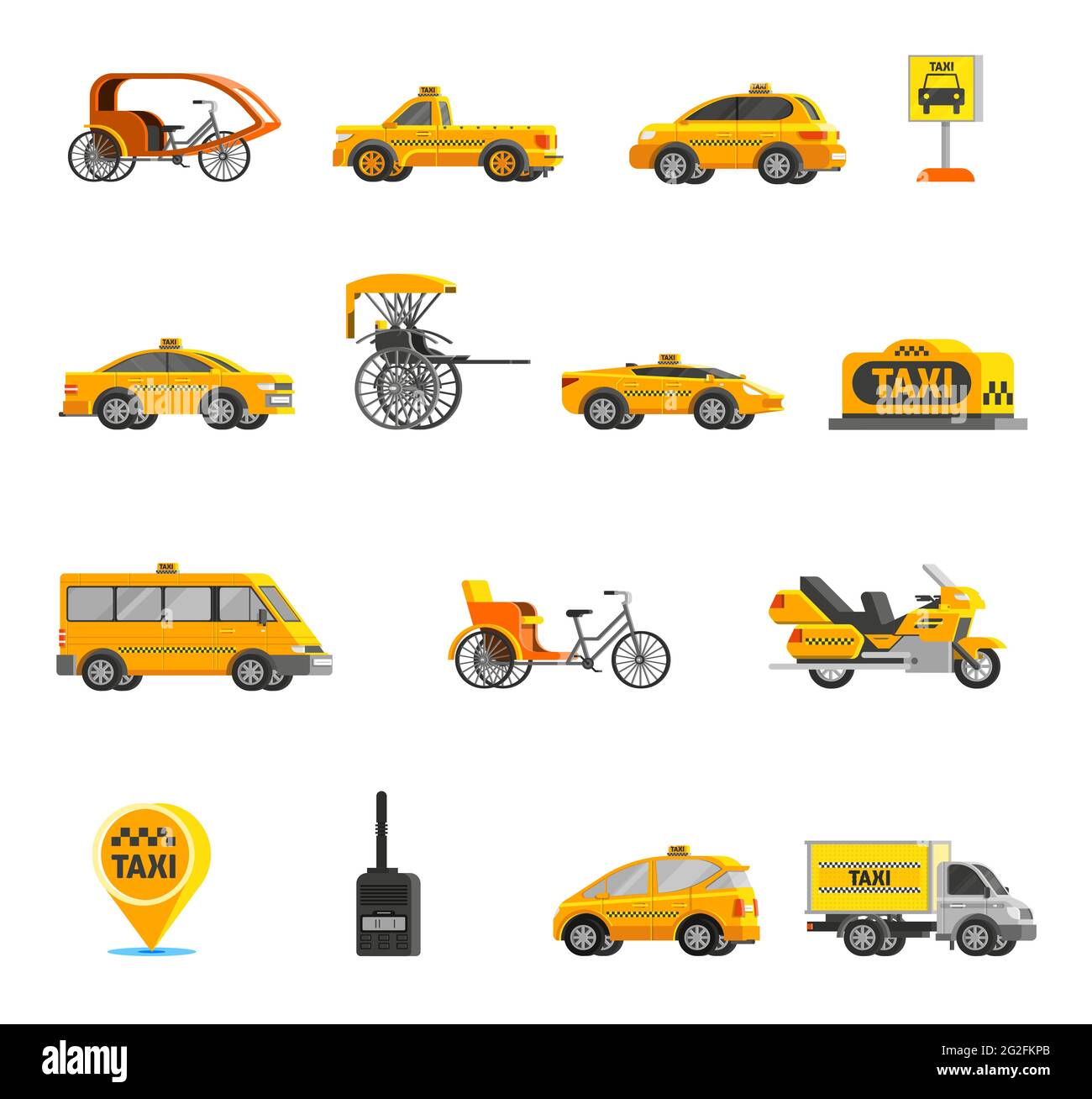 Different Types Vehicles Illustration High Resolution Stock Photography ...