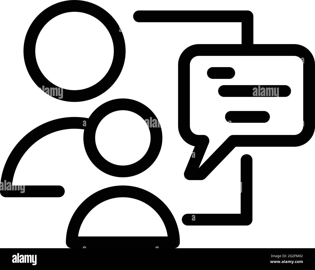 Colleague chat icon. Outline Colleague chat vector icon for web design ...