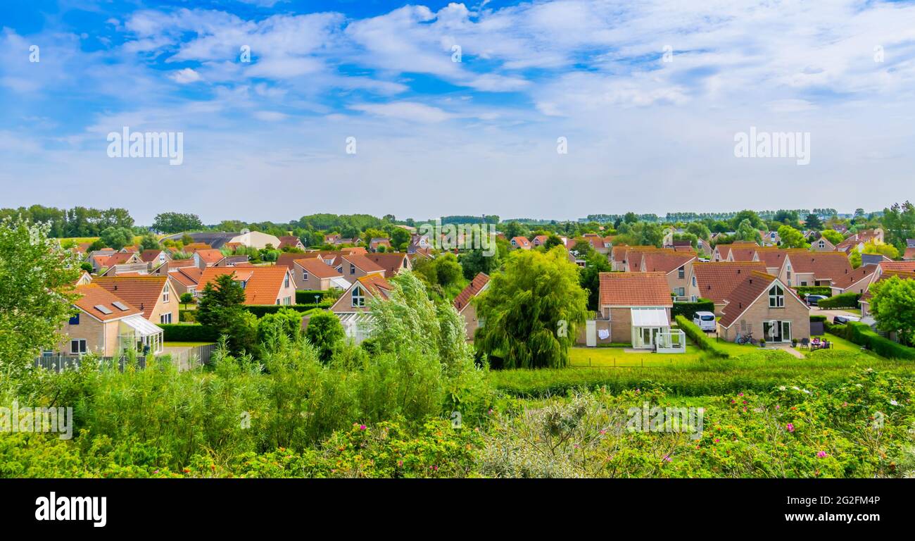 Aerial scene cottages green landscape hi-res stock photography and ...