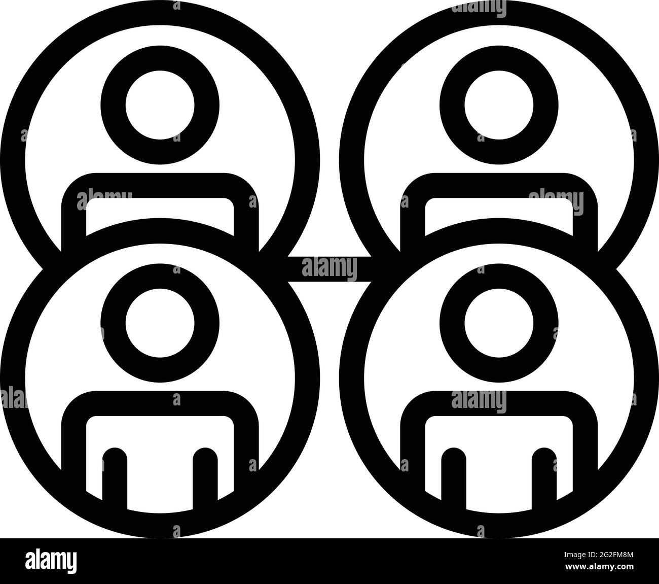 Colleague modern group icon. Outline Colleague modern group vector icon ...