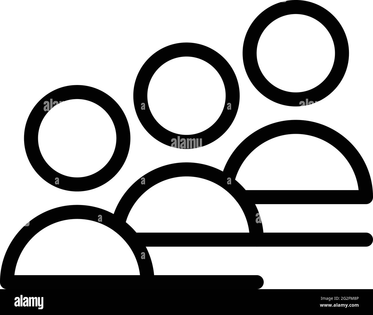 Colleague people icon. Outline Colleague people vector icon for web ...