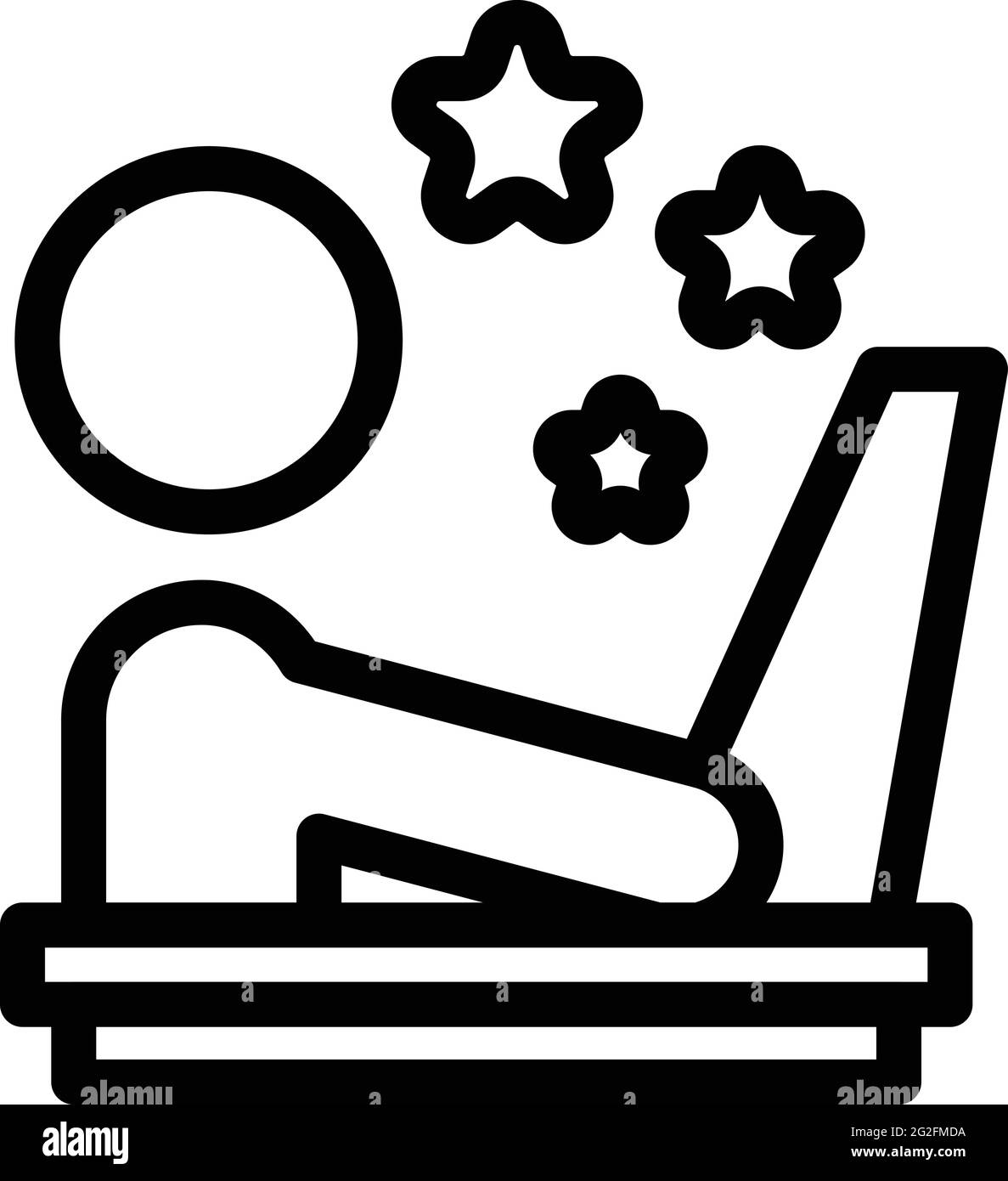 Colleague working icon. Outline Colleague working vector icon for web ...