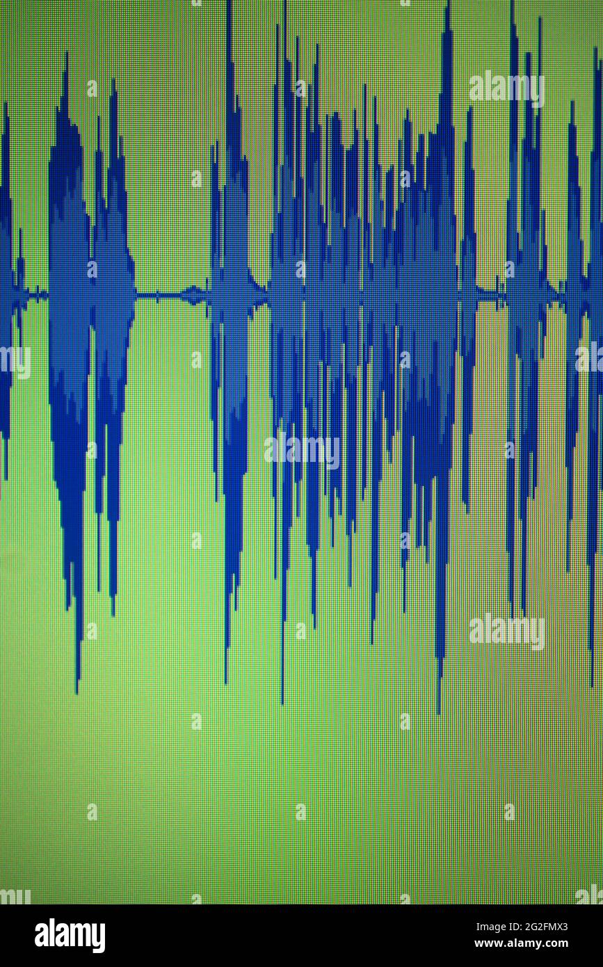 Voiceover studio voice actor dialogue recording audio sound wave on ...