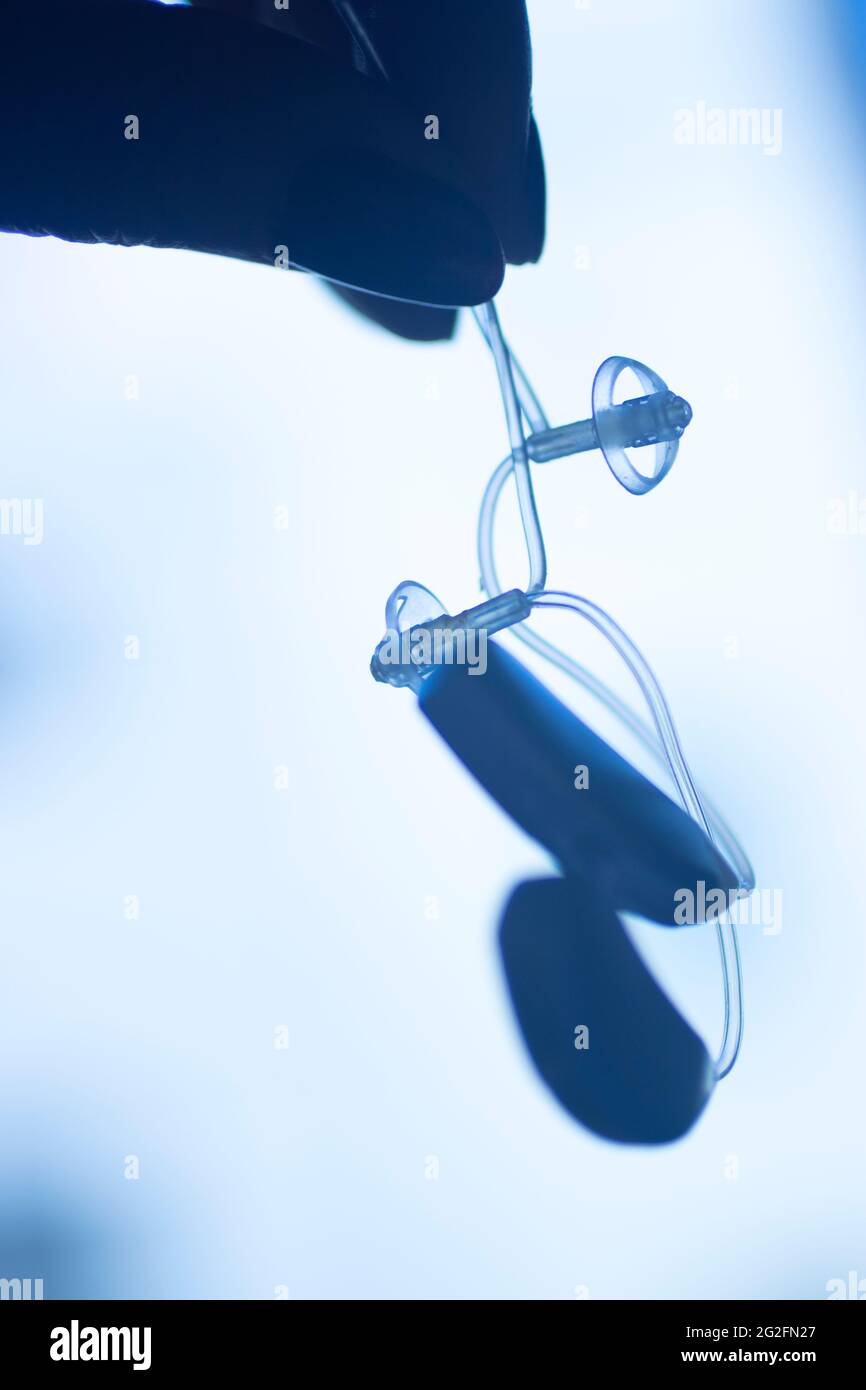 Digital modern technology for deaf people micro hearing aid Stock Photo ...