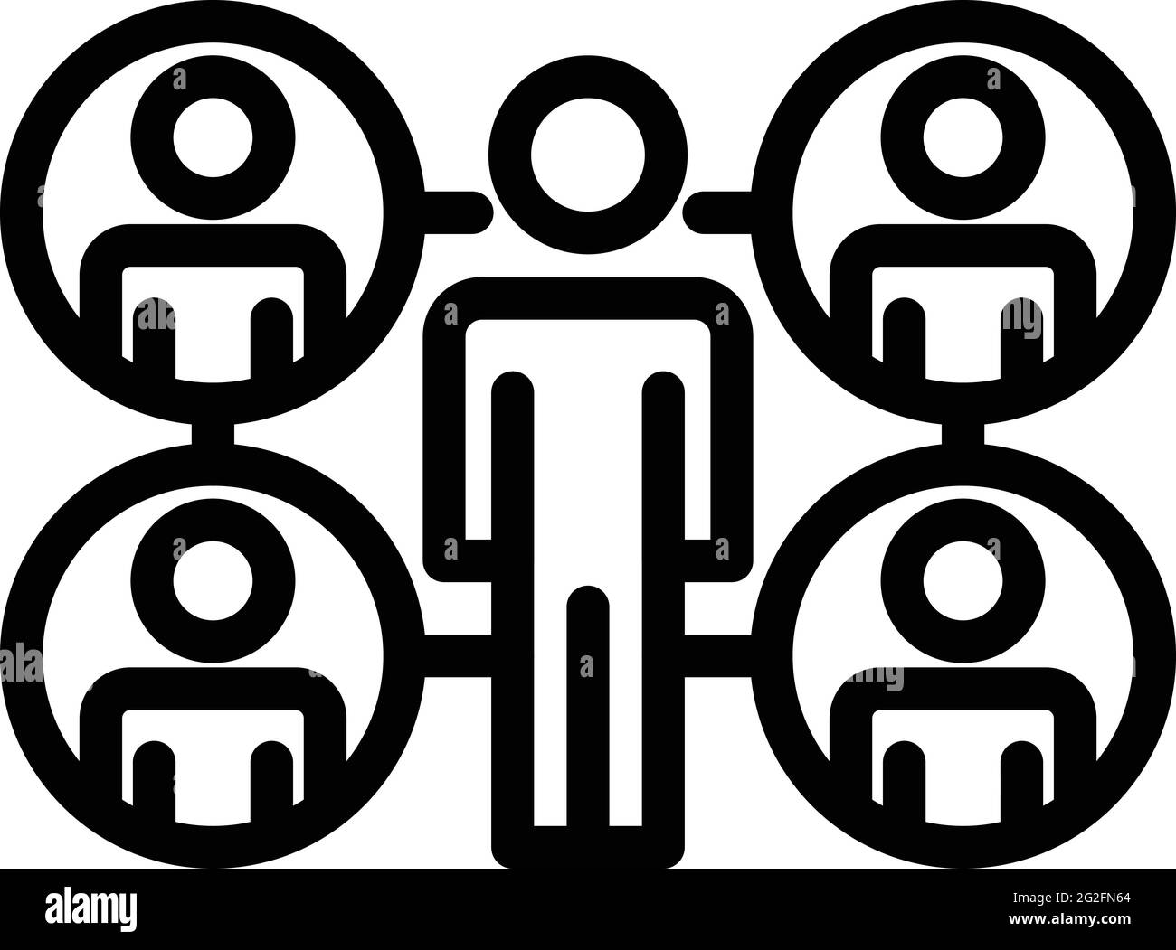 Colleague desk group icon. Outline Colleague desk group vector icon for ...