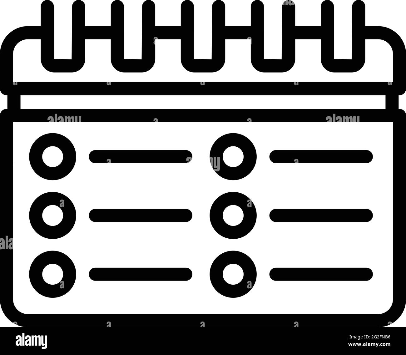 Event planner diary icon. Outline Event planner diary vector icon for ...