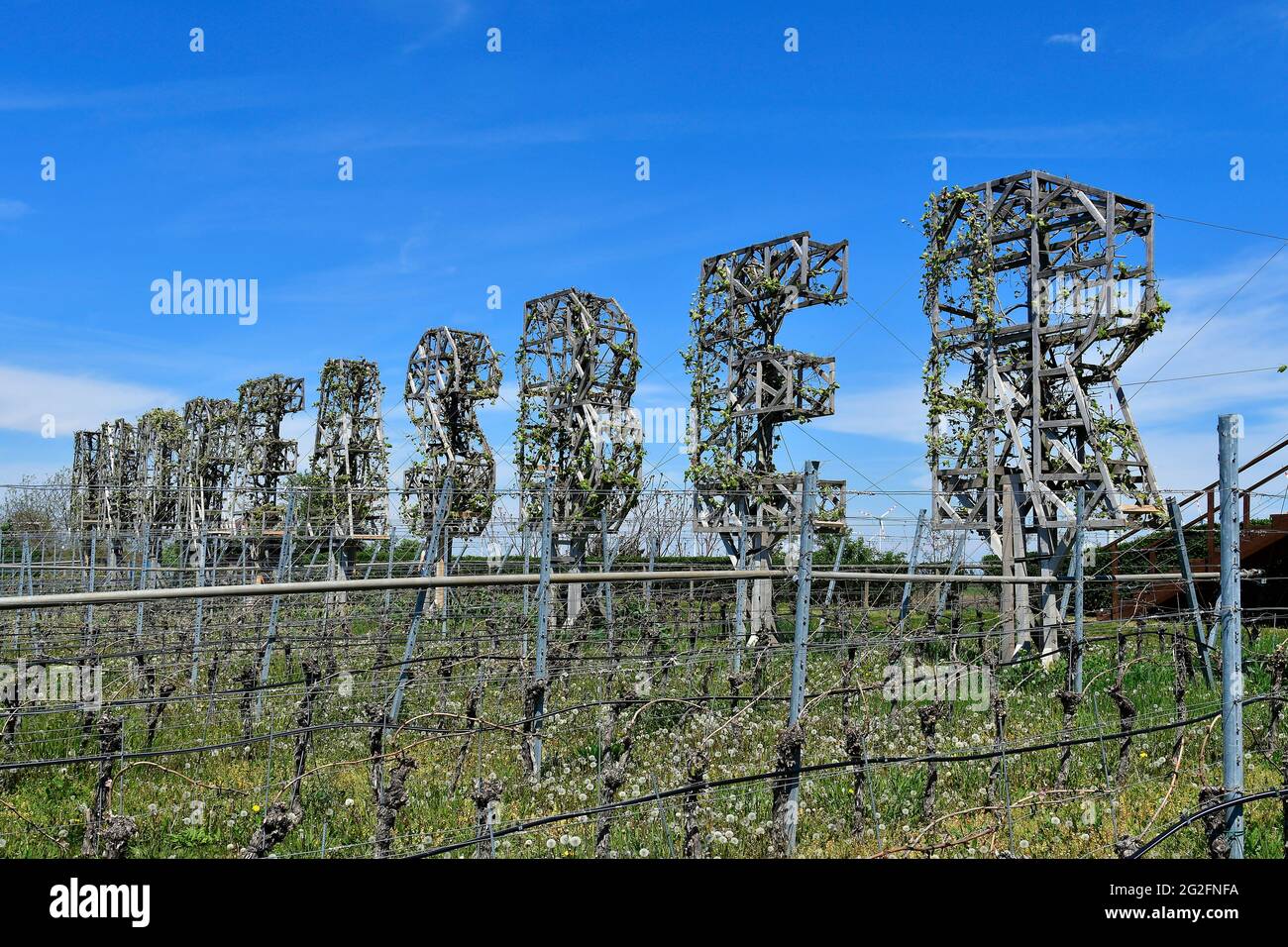 Andau, Austria - May 04, 2021: the public Andreasberg is a hill in the ...